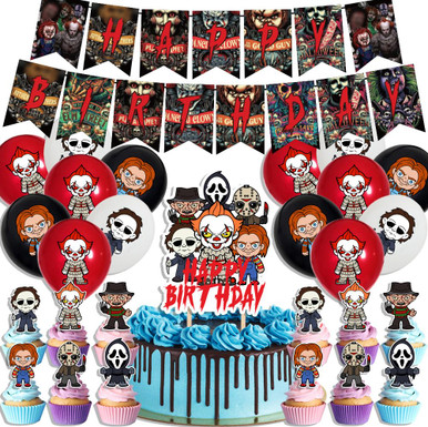 Halloween Horror Birthday Party Decorations, Horror Character Halloween ...