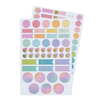 A5 Sticker Pack - Colorblends. 2 Foiled Sticker Sheets, 111 Total ...