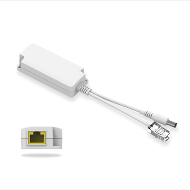 PoE Splitter 5V2.5A 5.5x2.1mm DC Plug, IEEE 802.3af Compliant PoE Power ...