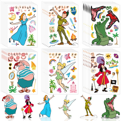 Peter Pan Make a Face Stickers Peter Pan Birthday Party Favors for ...