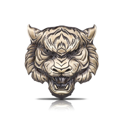 Tiger Face Metal car Emblem,Auto Emblem,3D Animal Decoration Metal car ...
