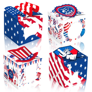 HOWAF 4th of July Treat Boxes, 12 Pieces Independence Day Gift Boxes ...