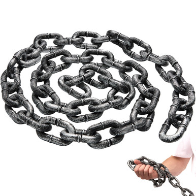 Spooktacular Creations Halloween 6 Ft Plastic Chain Prop, Fake Prisoner ...