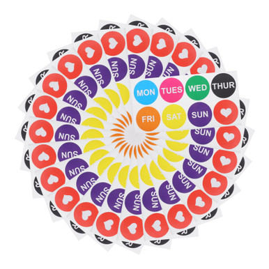 Ciieeo 50 Sheets tag Stickers Day Labels Week Management Labels ...