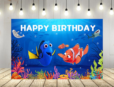 Under The Sea Nemo Backdrop for Birthday Party Decorations Finding Dory ...