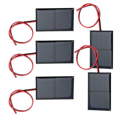 Mini Solar Panel, 5Pcs 2V 300MA Mini Solar Cell Panel Module DIY 50mm x ...