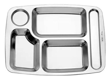 Stainless steel partition plate (450g), divided into five parts ...