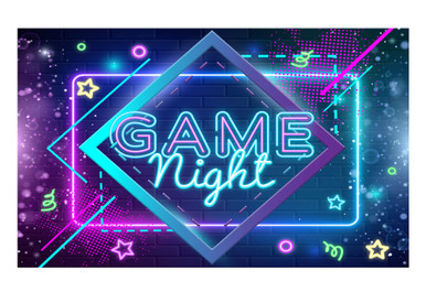 Funnytree Game Night Birthday Theme Backdrop Glow Neon Sleepover ...