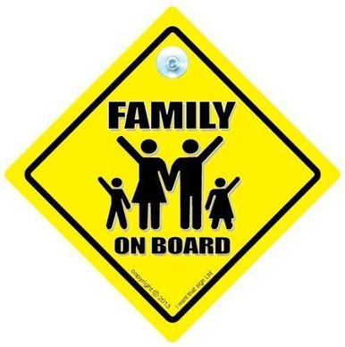 DRIVING iwantthatsignltd Family On Board Car Sign, Family Decal, Bumper ...