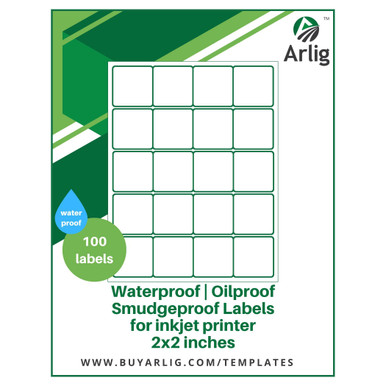 2x2 inch Square Waterproof Labels for Inkjet Printer | Labels for DIY ...