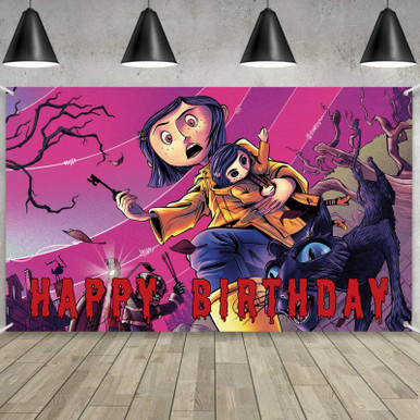 Coraline Birthday Party Decoration, 5 x 3 FT Coraline Party Banner ...