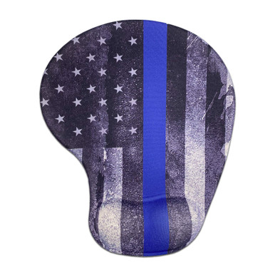 Thin Blue Line Police Flag Mouse Pad, Ergonomic Mouse Pad Wrist Rest ...