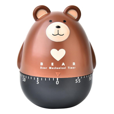 Cabilock Digital Clocks Manual Kitchen Timer Cute Brown Bear Kitchen ...