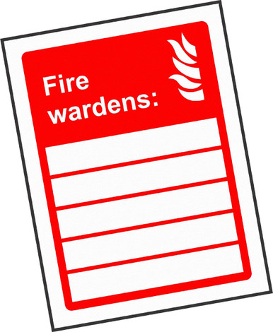 Sticker - Warning - 5X Fire Warden Sign with 5 Blank Spaces Safety Sign ...