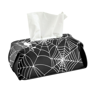 CaTaKu Black Spiders Cobweb Tissue Box Holder,Tissue Box Cover ...
