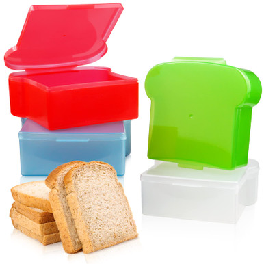 GothaBach 4 Pcs Toast Shape Sandwich Box, Toast Fresh-keeping Container ...