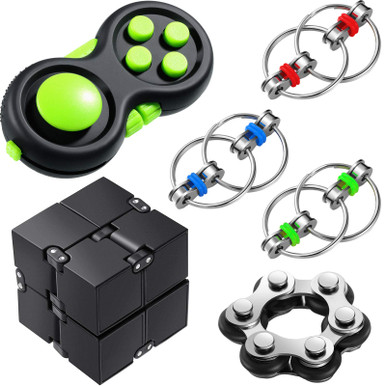 6 Pieces Handheld Fidget Toy Set Including Roller Chain Fidget Key ...