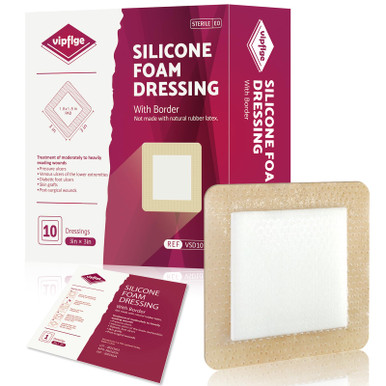 Silicone Foam Dressing 3x3 in, Highly Absorbent Bed Sore Bandages with ...