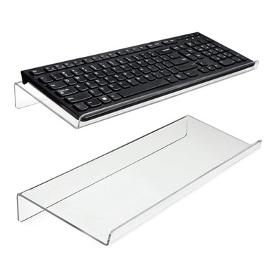 Bobuluo Computer Keyboard Holder Clear Acrylic Tilted for Easy ...