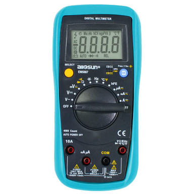 allsun Digital Multimeter with DC AC Ammeter Voltmeter Ohmmeter Auto ...