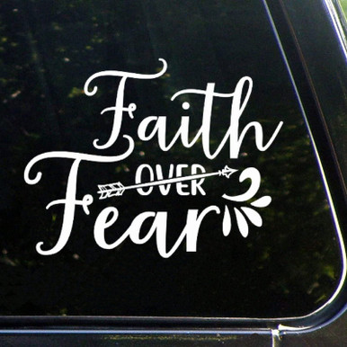 Faith Over Fear Car Decals Vinyl Stickers Bible Verse Decal for Cars ...