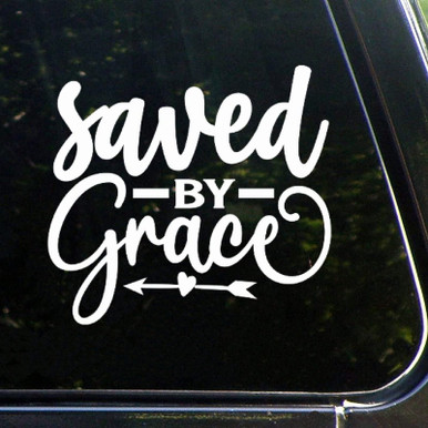Saved by Grace Car Decals Vinyl Stickers Bible Verse Decal for Cars ...