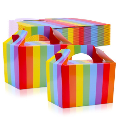 Rainbow Treat Boxes Party Favor Boxes,24 Pack Cardboard Gift Boxes for ...