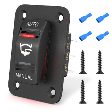 Joinfworld 3 Way Bilge Pump Rocker Switch Waterproof 12V 24V 4Pin 20A ...