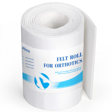 Pllieay Adhesive Felt Roll, Orthopedic Felt Roll 1/8" Thick 6"x2.5yd ...