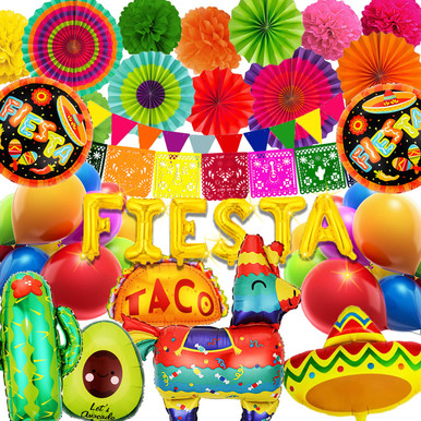Fiesta Party Decorations Mexican Themed Party Supplies Papel Picado ...