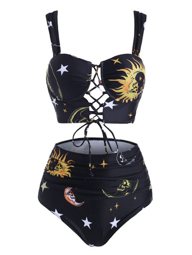 DRESSFO Bikini Set for Women Two Piece Bathing Suit High Waisted Bikini ...