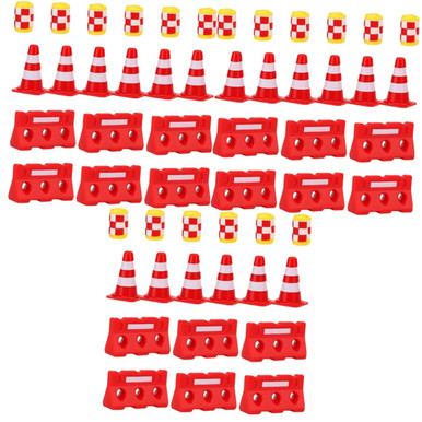 Toddmomy 108 Pcs Road Sign Barricade Toy Mini Traffic Cones Mini Toy ...
