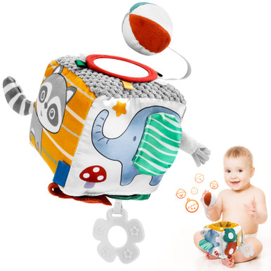 Baby Activity Cube: Sensory Cube Soft Baby Toys 6-12 Months with ...