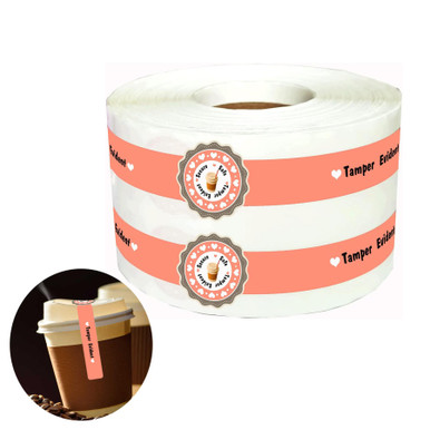 Safe Secure Tamper Evident Seals Stickers 1x9 inch Pink Drink-Safety ...