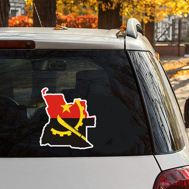Yelolyio Angola Map Car Decals Stickers Angola Flag Decal Car Stickers ...