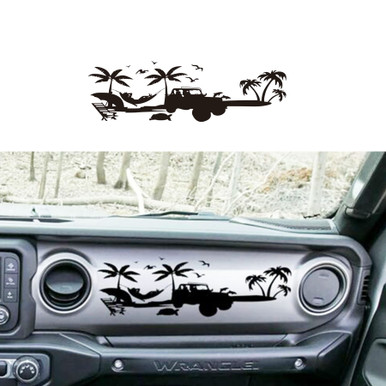 Zxiaochun Dashboard Decal Glove Box Beach Scenery Vinyl Sticker for ...