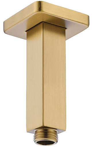 BSTIIU Shower Arm with Flange, 4 Inch Square, Straight Ceiling Mount ...