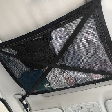 Car Ceiling Cargo Net Pocket, Upgraded (NO SAGGING) Car Ceiling Storage ...