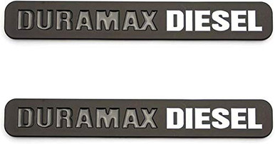 PAIR DURAMAX DIESEL EMBLEM 3D DOOR HOOD FENDER TAILGATE BADGES ...