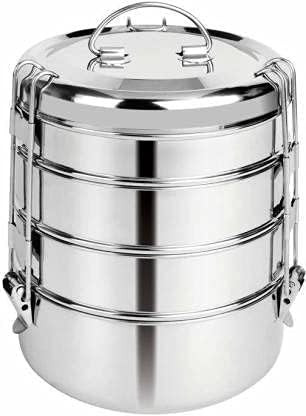 ARTISENIA Stainless Steel Food Grade Lunch Box | Traditional Tiffin ...