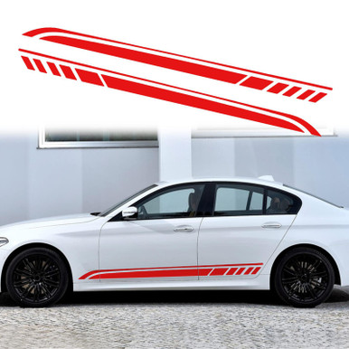 ERIQKCA Car Racing Stripes Graphics Stickers, Universal Vinyl Car Side ...