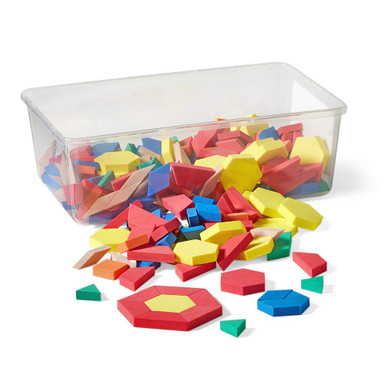 hand2mind Foam Pattern Blocks, Foam Shapes, Geometric Shapes for Kids ...