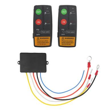 DAUERHAFT Wireless Winch Remote Control Kit,75ft Range 12V 24V Handset ...