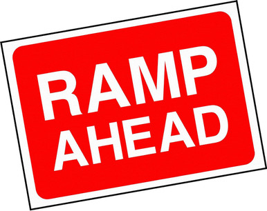 Sticker - Warning - 5X Warning Ramp Ahead Road Safety Sign 60x40cm ...