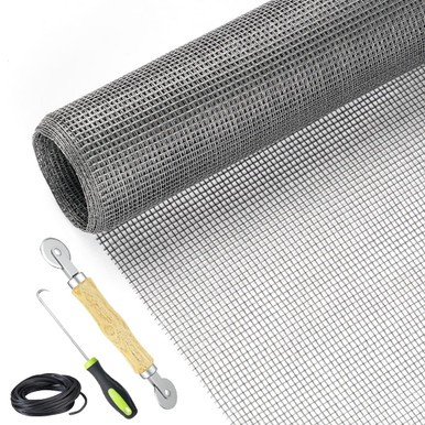 Screen Repair Kit Easy DIY Project 59" x 106" Fiberglass Screen Mesh ...