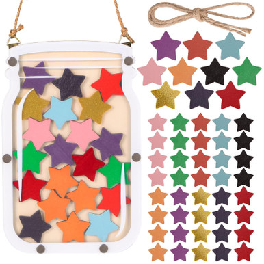 Star Reward Jar for Kids, Hanging Reward Jar Classroom with Stand, Star ...