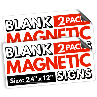 2-Pack, 12"x24" Blank Car Magnets for Business Advertising and Company ...
