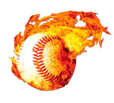 GT Graphics Baseball on Fire - 12" Vinyl Sticker Waterproof Decal ...