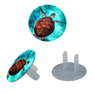 Outlet Plug Covers 24 Pack, Sea Turtle Swimming Plug Protector, 2-Prong ...