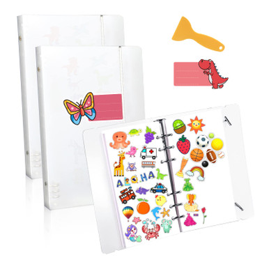 Sticker Collecting Album Reusable Sticker Storage Blank Book Activity ...